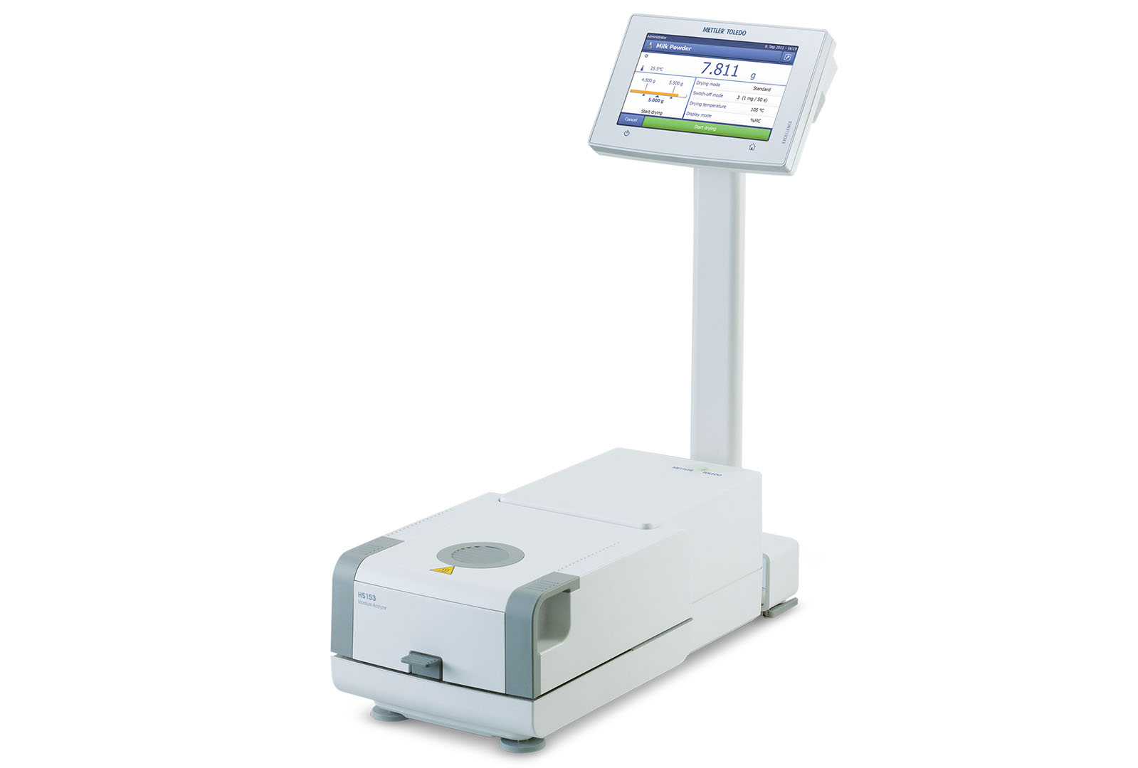 Анализатор влагосодержания, 0,1-150 г, 230 °С, ± 0,01 %, HS153, Mettler ...