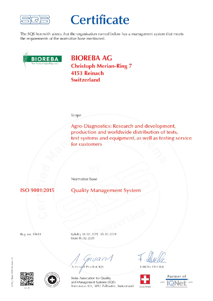 Bioreba - диагностические наборы для определения фитопатогенов.